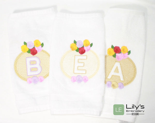 Embossed Monogram Font Machine Embroidery Design 4 Sizes A to Z – Lily ...