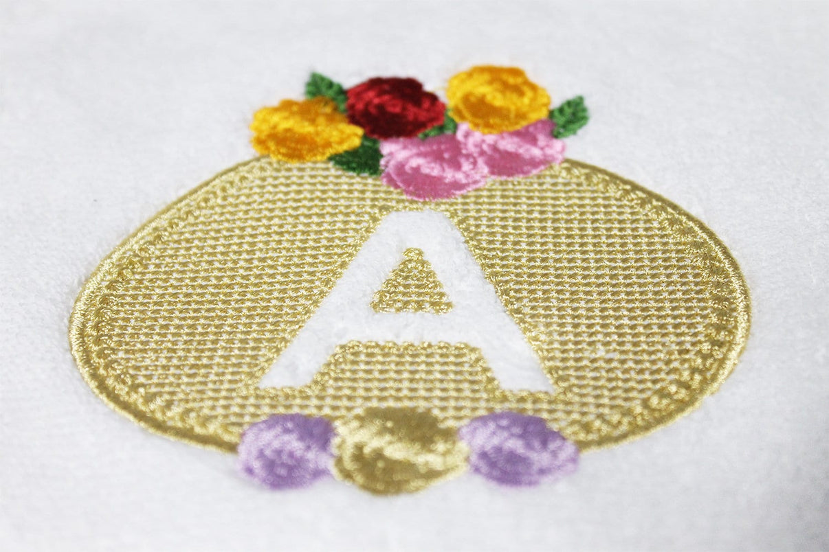 Embossed Monogram Font Machine Embroidery Design 4 Sizes A to Z – Lily ...