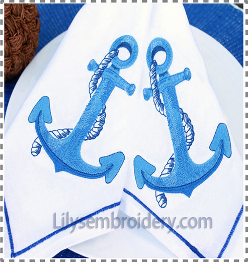 Anchor Machine Embroidery Design - Nautical Design – Lily's Embroidery ...